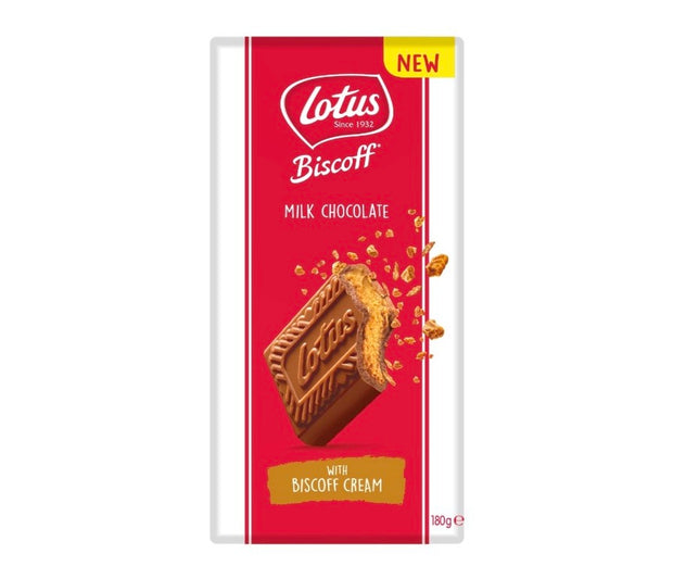 Lotus Biscoff Milk Chocolate Bar With Biscoff Cream 180G ( BB 17/04/20 ...