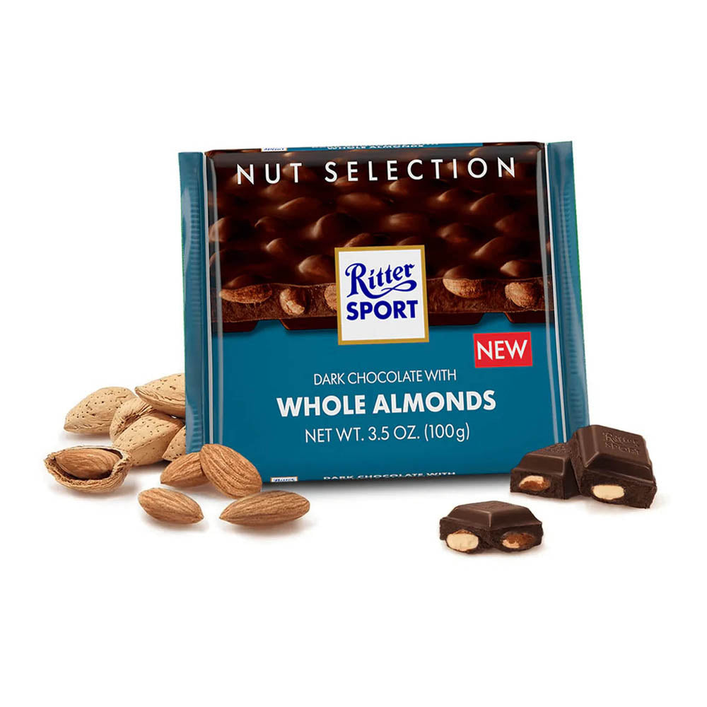 Ritter Sport Dark Whole Almond 100g – Eurofood